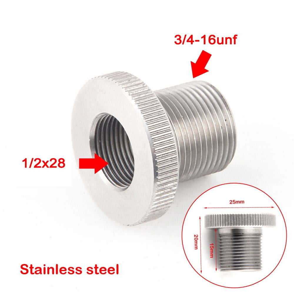 Thread Reducer Screw Adapter, Male 3/4-16unf to 5/8x24 600, Stainless ...