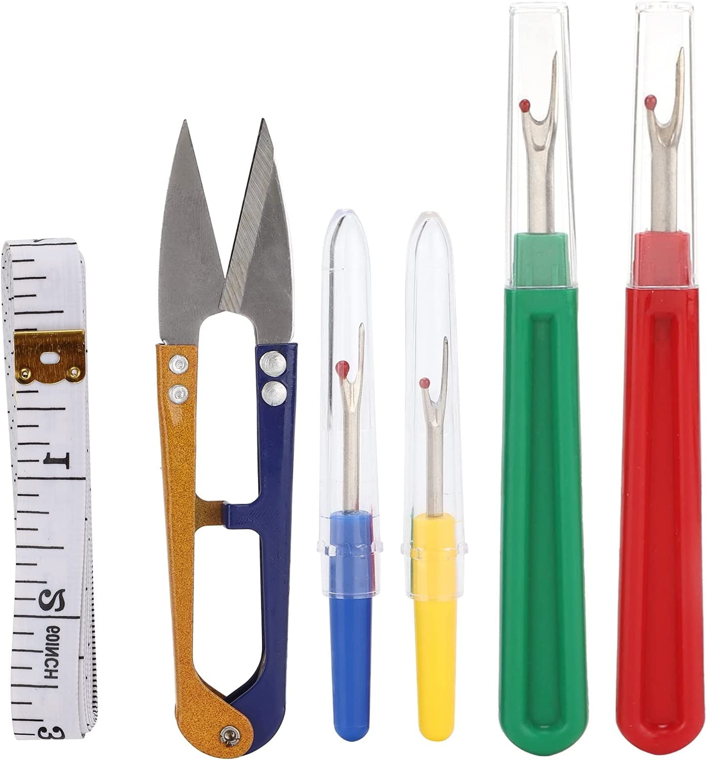 Thread Remover Kit, 7 Pcs Portable Easy to Use Sewing Seam Ripper Tool ...