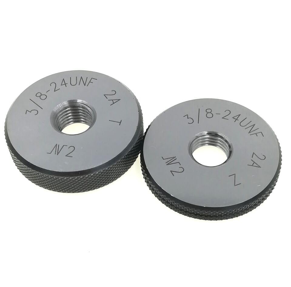 Thread Ring Gage 3/8-24 UNF 2A Thread Ring Gauge GO NOGO Inspection Gages - Walmart.com