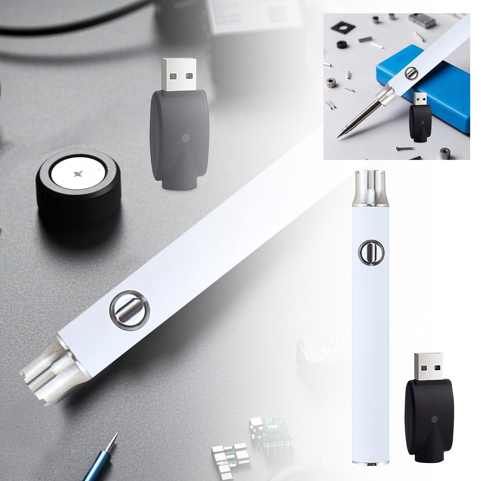 Thread Soldering Iron Kits 3 Gear Adjustable Voltages 350mAh Battery ...
