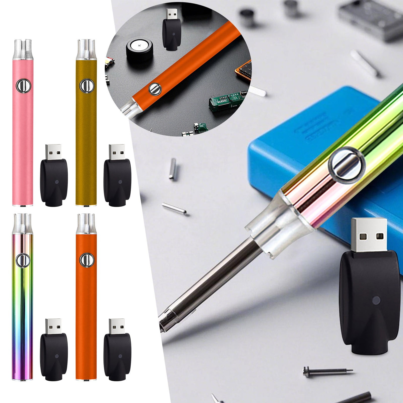 Thread Soldering Kits 3 Gear Adjustable Voltages 350mAh Battery Cart ...