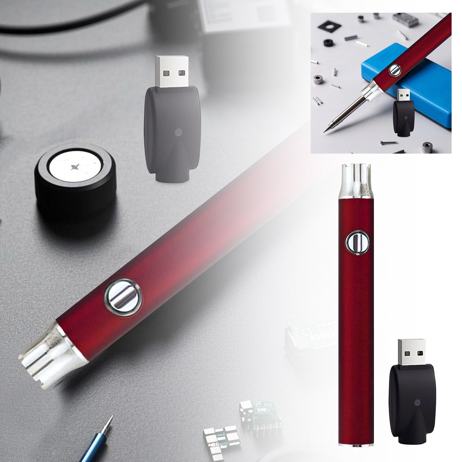 Thread Soldering Kits 3 Gear Adjustable Voltages 350mAh Battery Cart ...