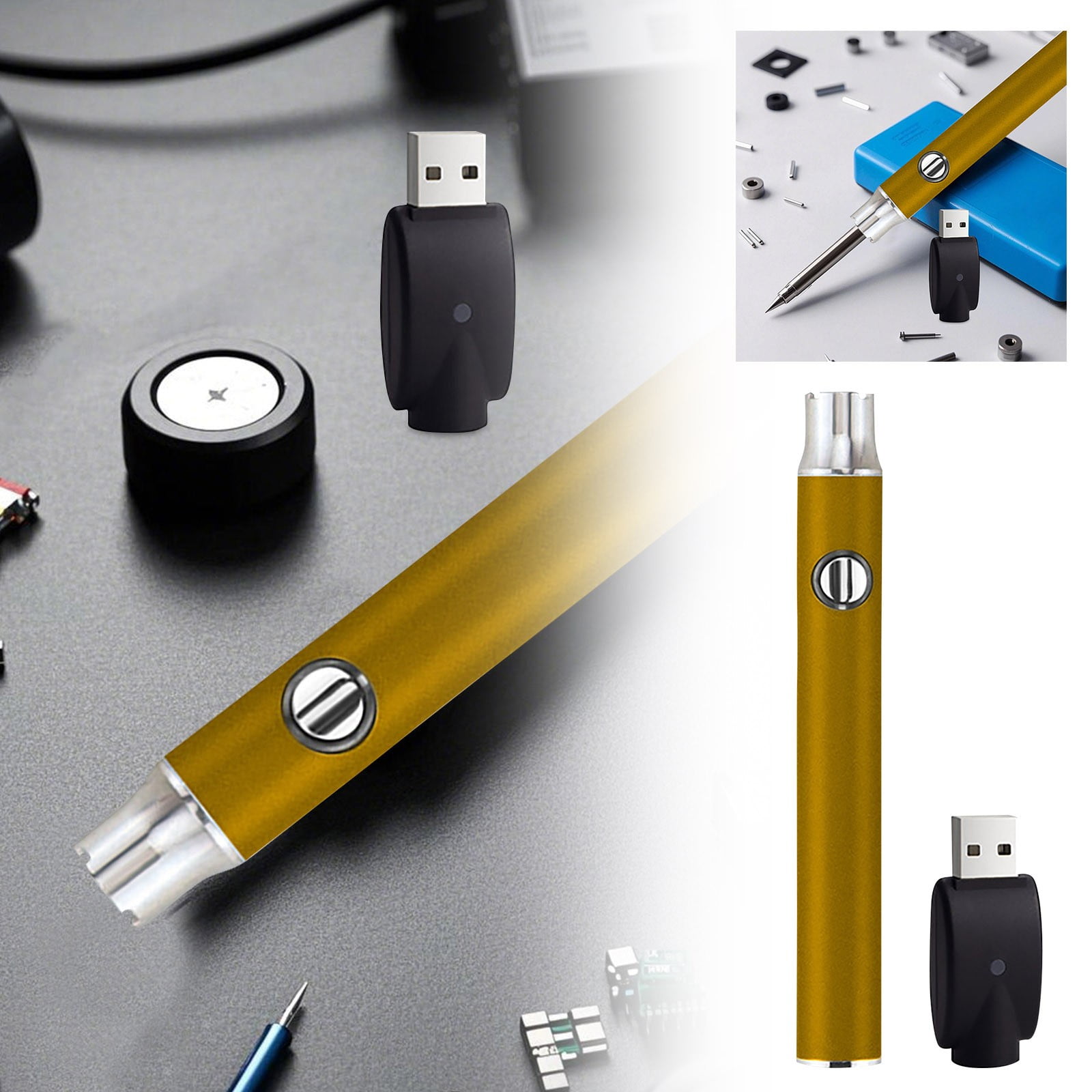 Thread Soldering Kits 3 Gear Adjustable Voltages 350mAh Battery Cart ...