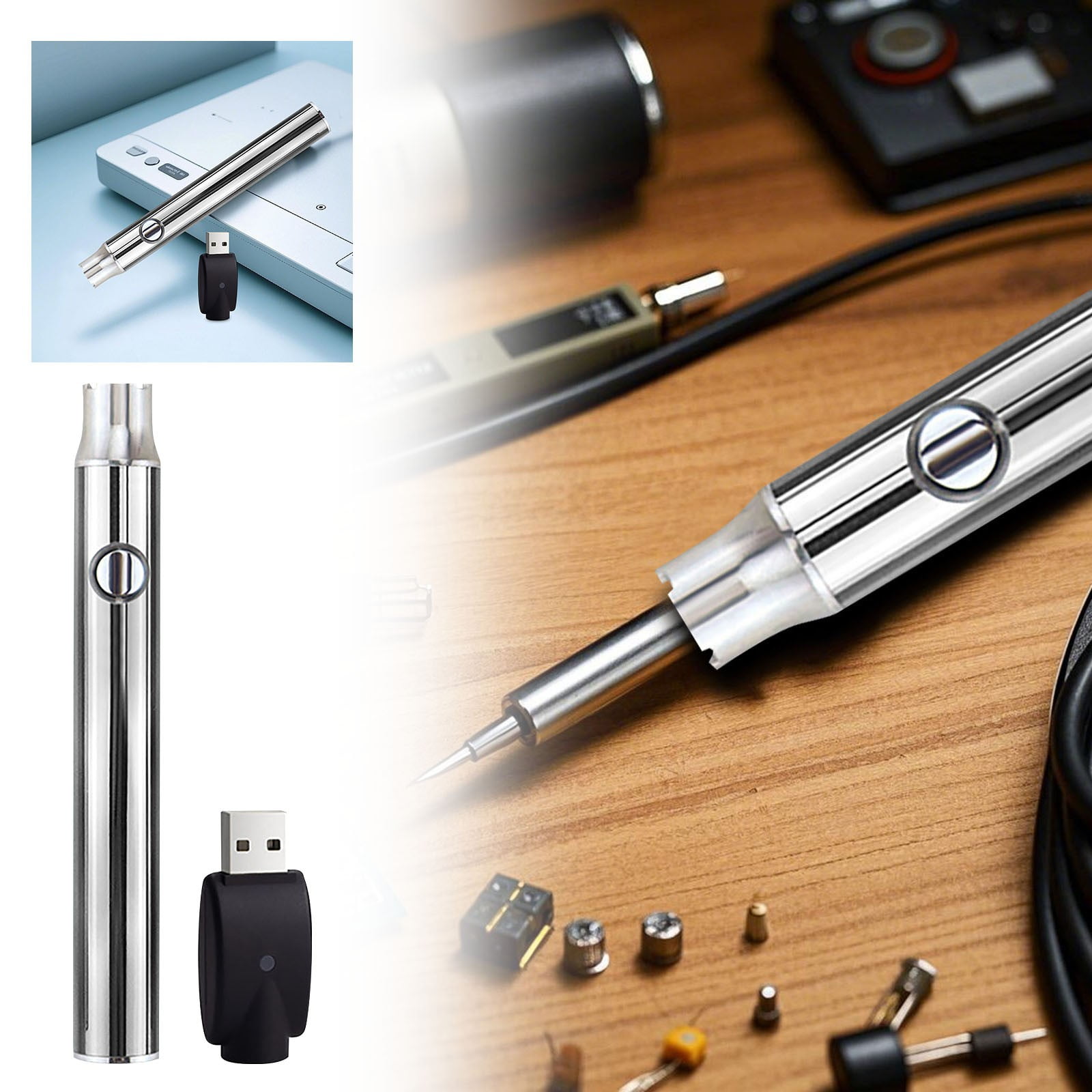 Thread Soldering Kits - 3 Gear Adjustable Voltages, 350mAh Battery, USB ...