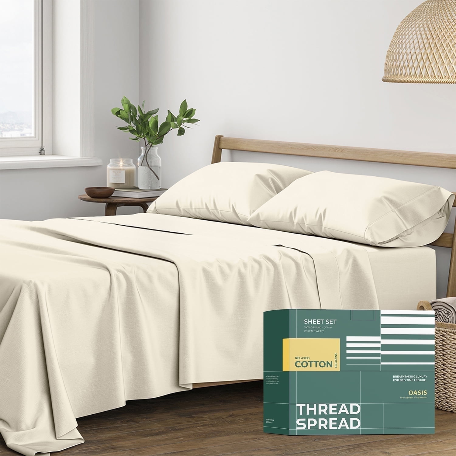 Thread Spread 100% Organic Cotton Sheets Full Size - 4 PC Organic ...
