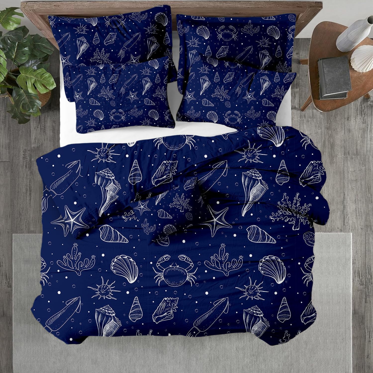 Thread Spread 100% Organic Cotton Sheets King Size - 4 PC Printed Organic Cotton King Percale ...