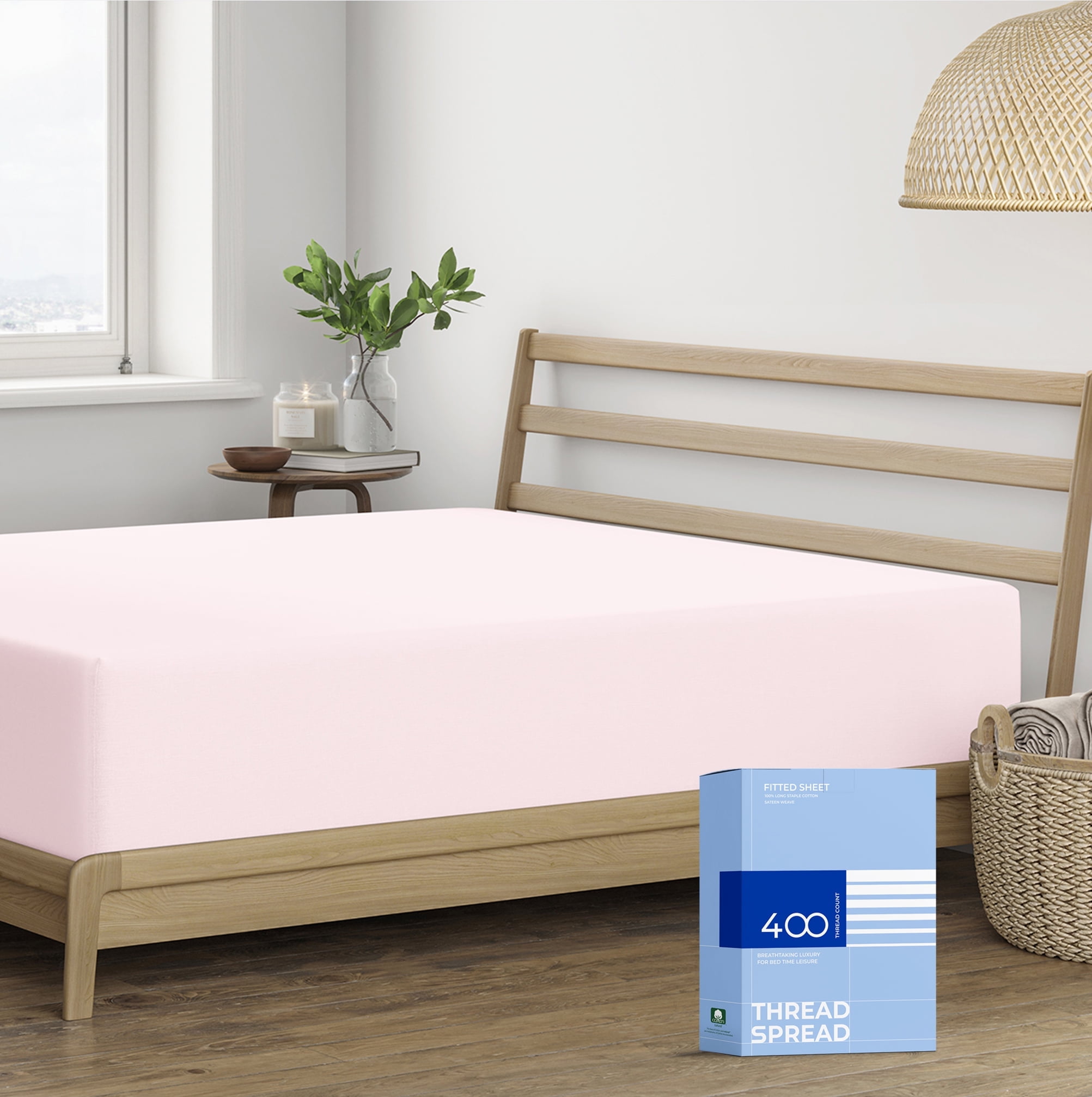 Thread Spread Full Size 100% Cotton Fitted Sheet - 400 Thread Count ...