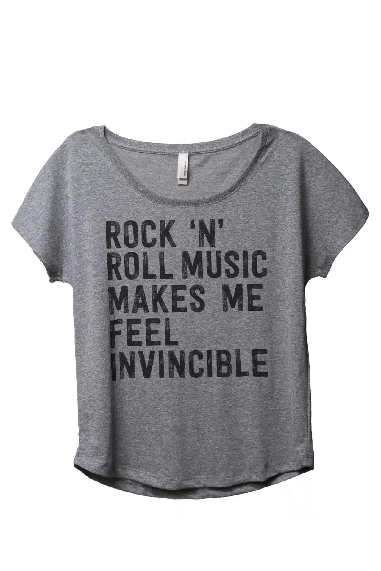 Thread Tank Rock N Roll Music Women's Relaxed Slouchy Dolman T-Shirt ...