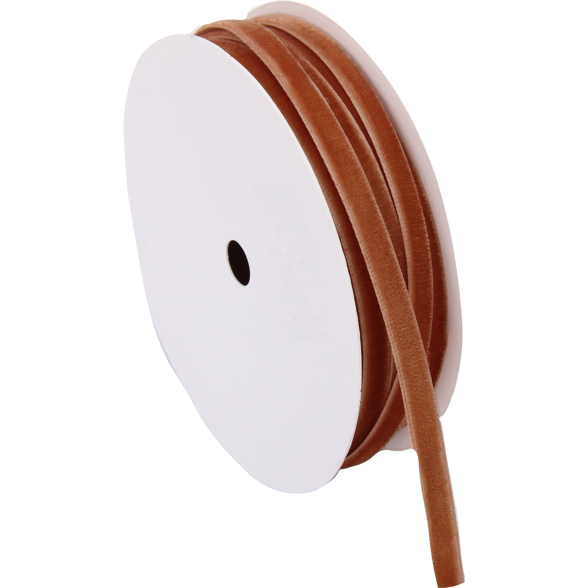 ThreadArt Thin Velvet Ribbon 1/4 Inch - Copper Velvet Ribbon for Gift ...