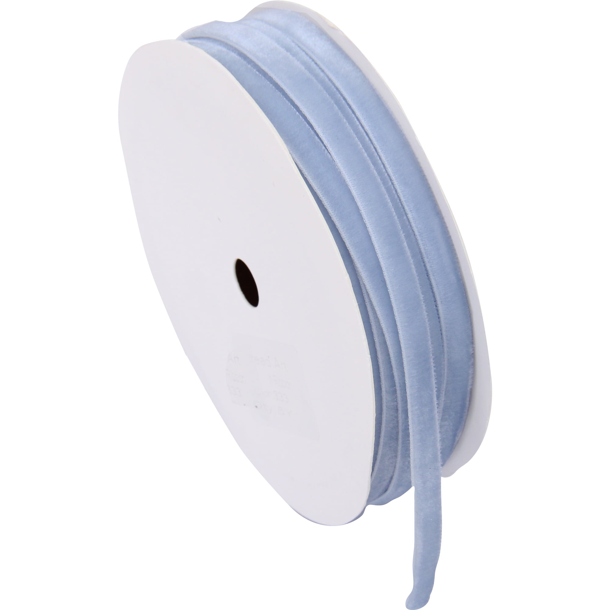 Threadart, Velvet Ribbon, 1/4 inch, Light Blue 5 Yard Roll - Walmart.com