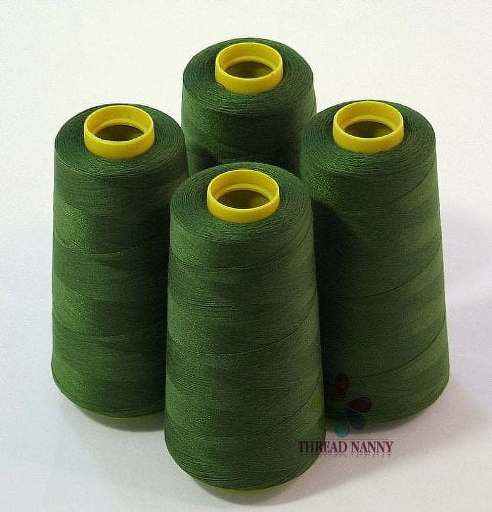 ThreadNanny 4 Large Cones(3000 Yards Each) Polyester Threads for Sewing ...