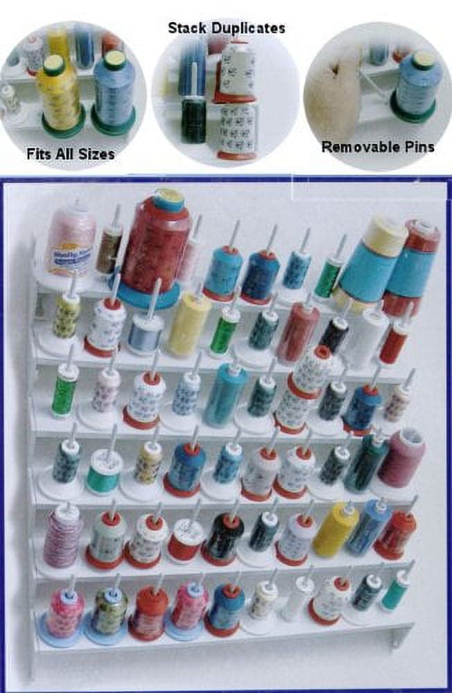 ThreadNanny 60 Spool Cone Threads Stand - Threads organizer rack for ...