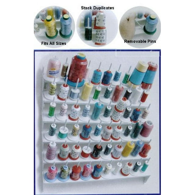 ThreadNanny 60 Spool Cone Threads Stand - Threads organizer rack for ...