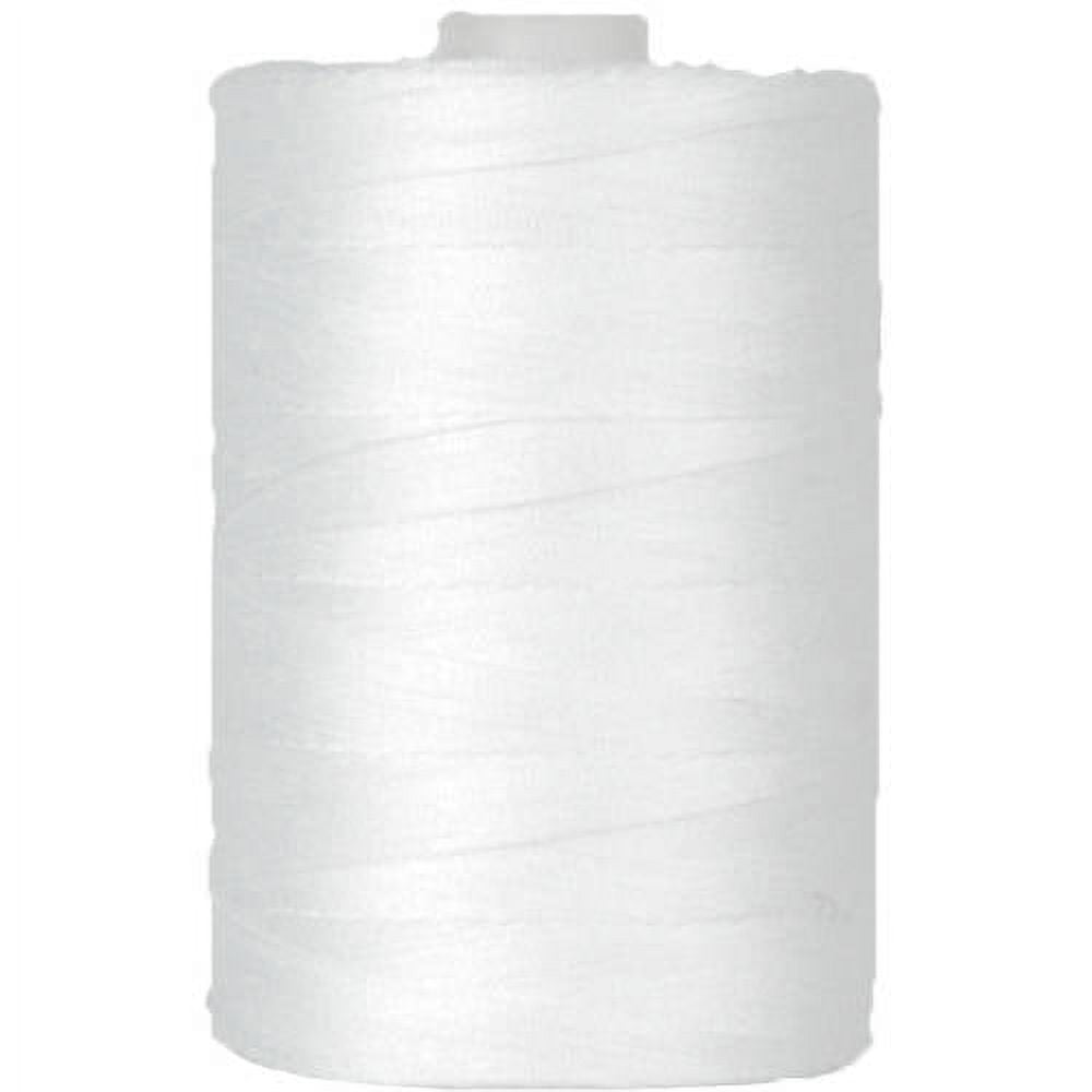 Threadart 100% Cotton Sewing Thread, 1000M Spool, 50/3 Weight, White ...