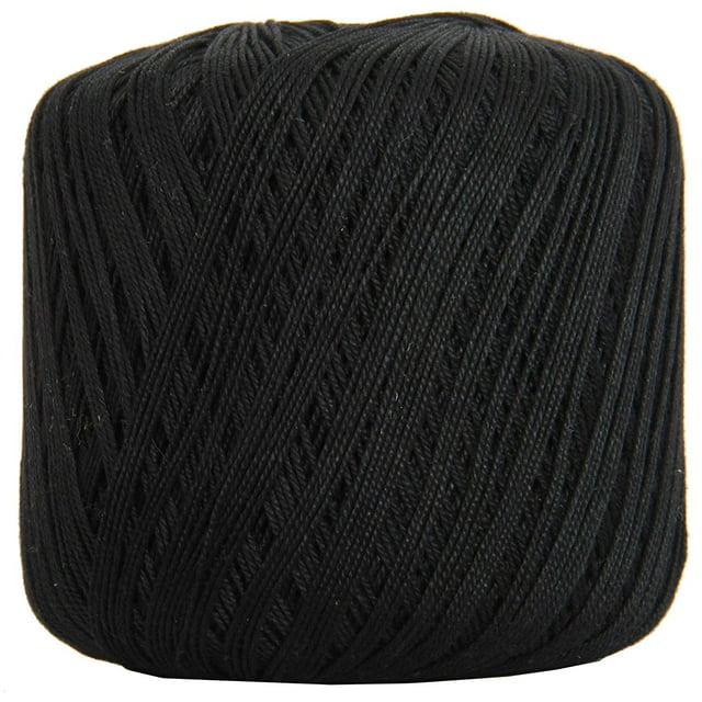 Threadart 100% Pure Cotton Crochet Thread - BLACK - For tablecloths ...