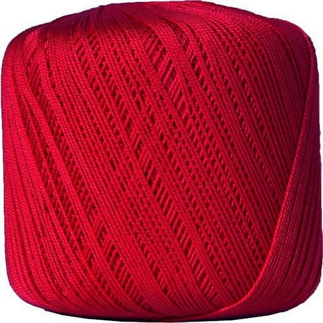 Threadart 100% Pure Cotton Crochet Thread - RED - For tablecloths ...