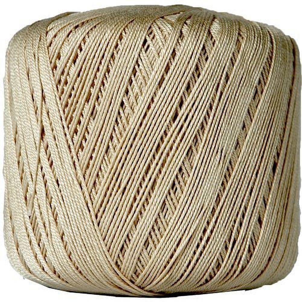 Threadart Cotton Crochet Thread Size 10, 175 yds, 50g - Tan, Ideal for ...