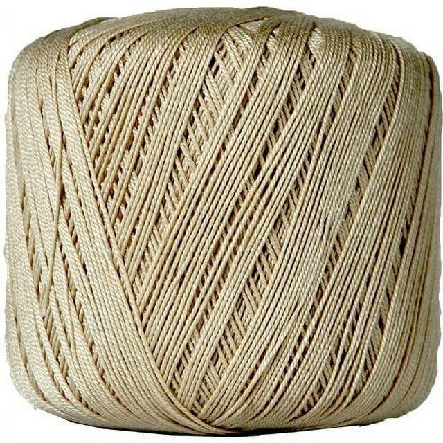 Threadart Cotton Crochet Thread Size 10, 175 yds, 50g - Tan, Ideal for ...