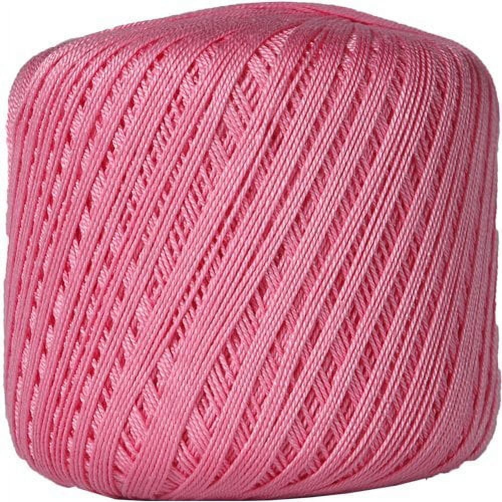 Threadart 100% Pure Cotton Crochet Thread, Pink, Size 10, Mercerized ...