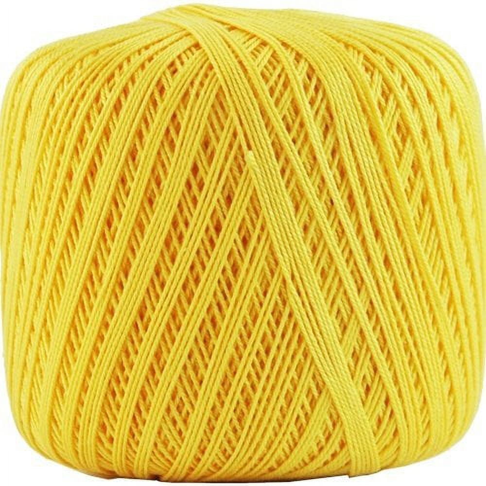 Threadart 100% Cotton Crochet Thread, Pollen Gold, Size 10, 175 Yards ...
