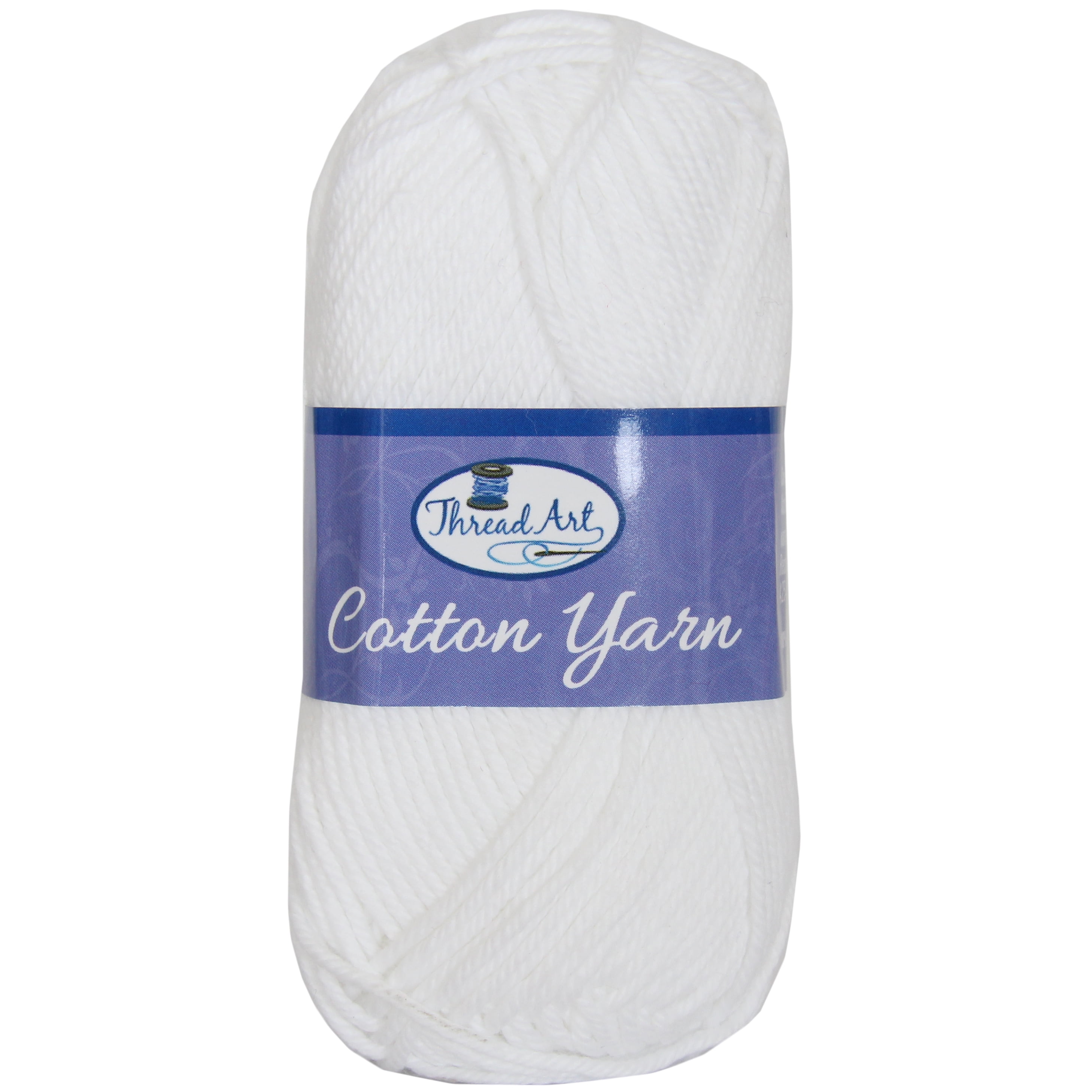 Threadart 100% Pure Cotton Crochet Yarn | 50 gram Skeins | Worsted ...