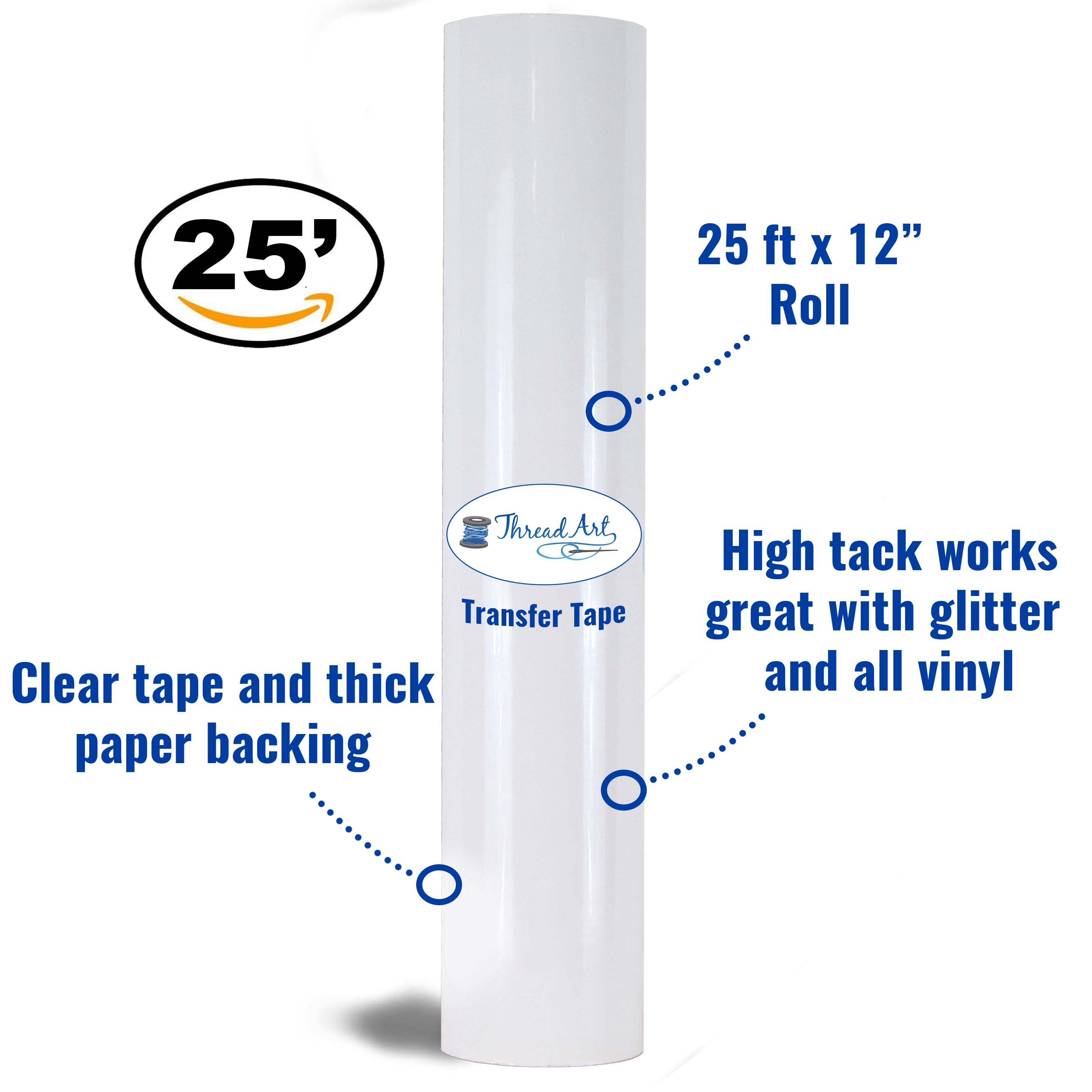 Threadart 12" X 25' Feet Roll High Tack Transfer Paper for Cameo or ...