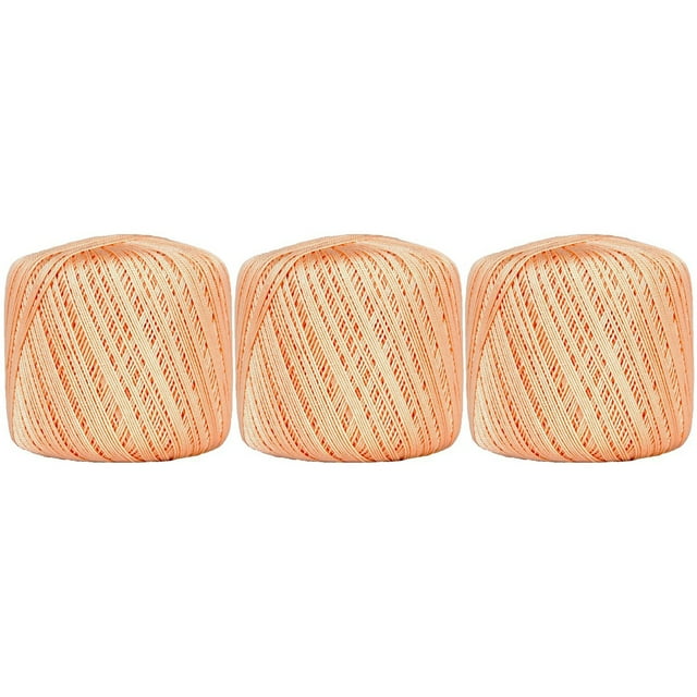 3 Ball Pack Threadart 100% Pure Cotton Crochet Thread - APRICOT - For ...