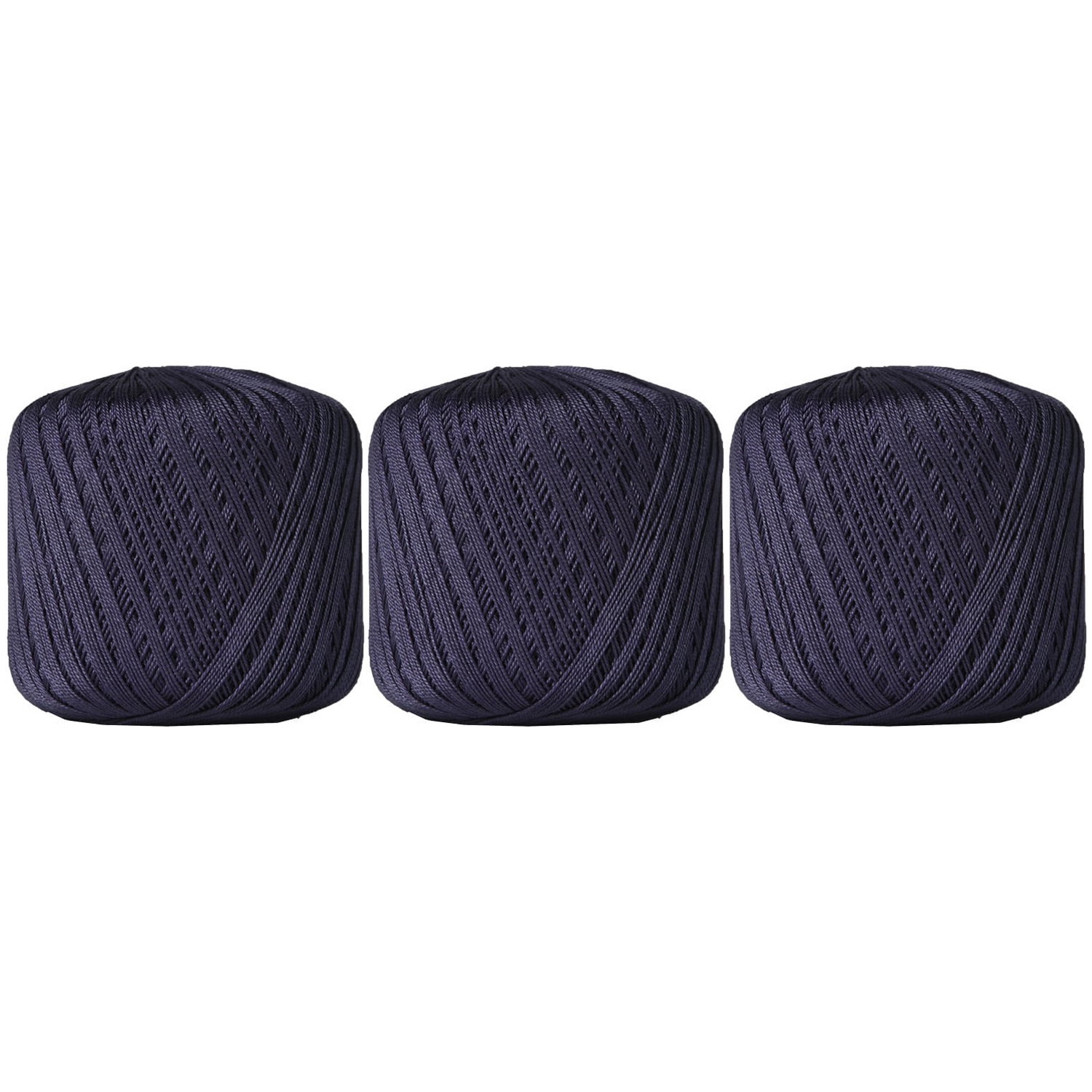 3 Ball Pack Threadart 100% Pure Cotton Crochet Thread - NAVY - For ...