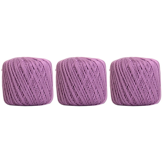 3 Ball Pack Threadart 100% Pure Cotton Crochet Thread - LILAC - For ...