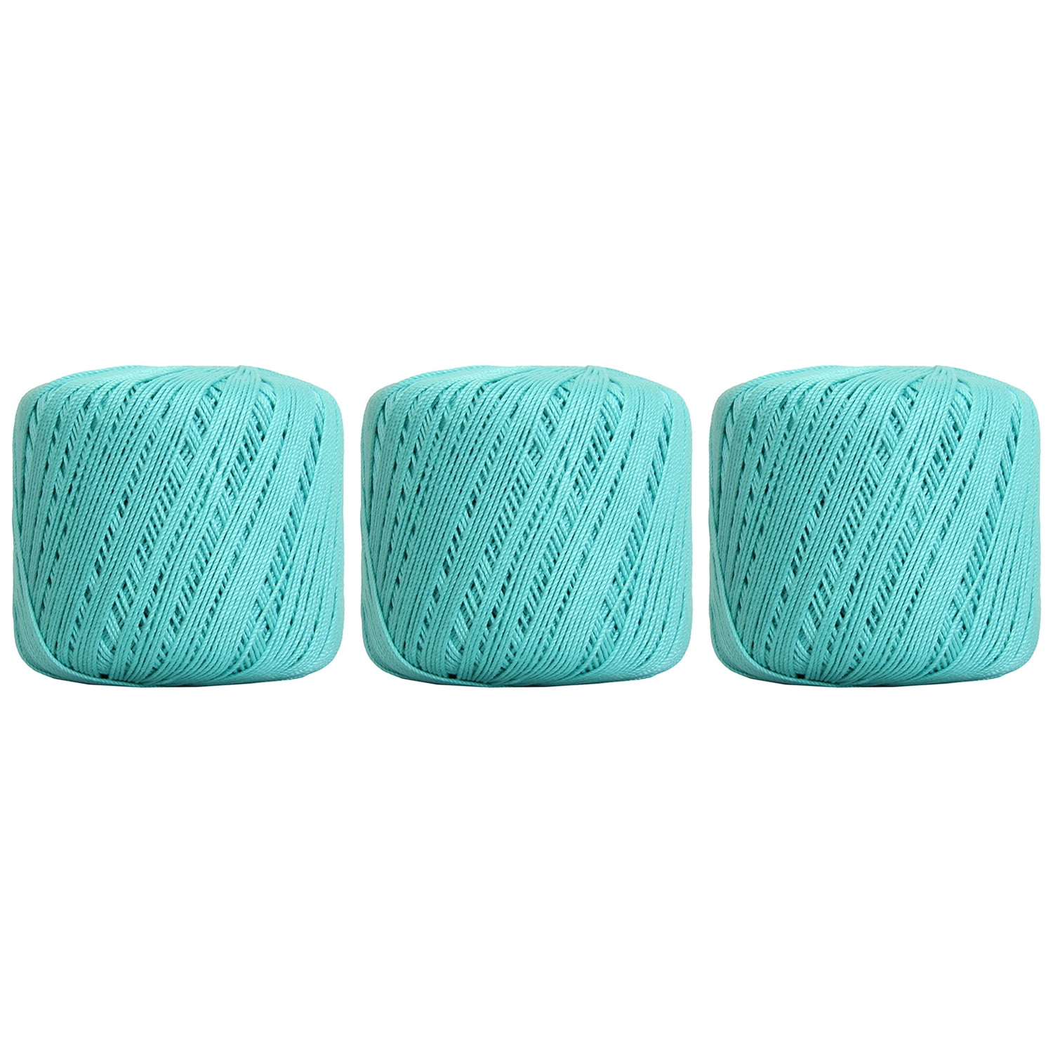 3 Ball Pack Threadart 100% Pure Cotton Crochet Thread - AQUA - For ...