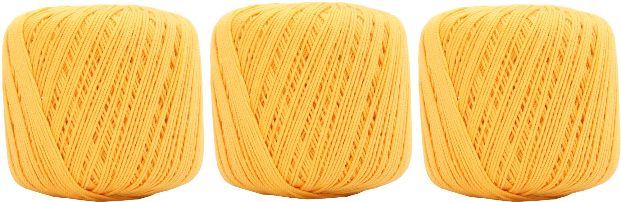 3 Ball Pack Threadart 100% Pure Cotton Crochet Thread - POLLEN GOLD ...
