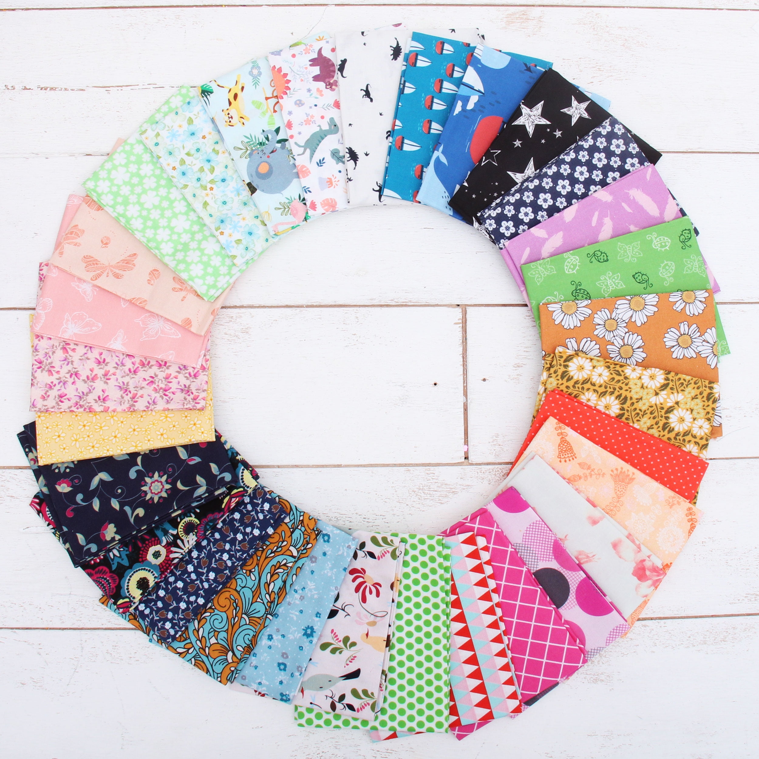 Threadart 30 Fat Quarters Fabric Bundles - Mixed Prints 100% Cotton ...