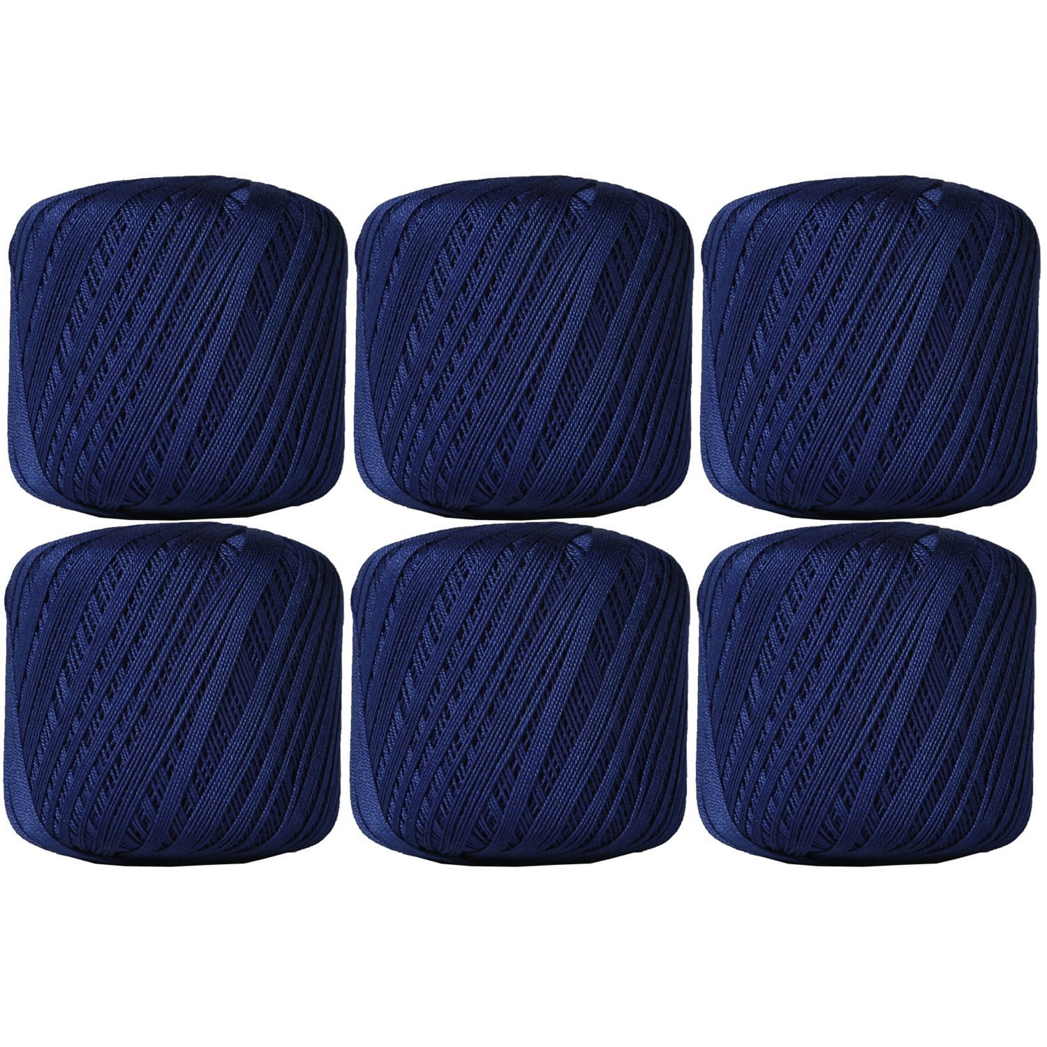 6 Ball Pack Threadart 100% Pure Cotton Crochet Thread - BLUE - For ...