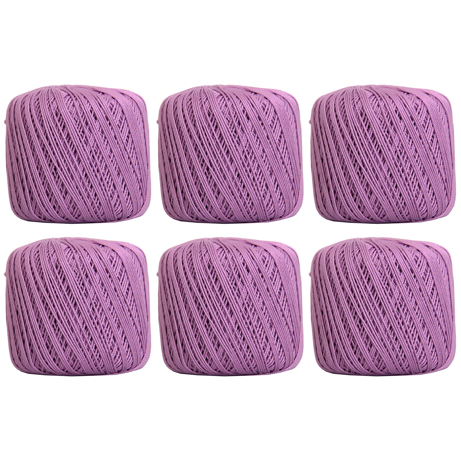 6 Ball Pack Threadart 100% Pure Cotton Crochet Thread - LILAC - For ...