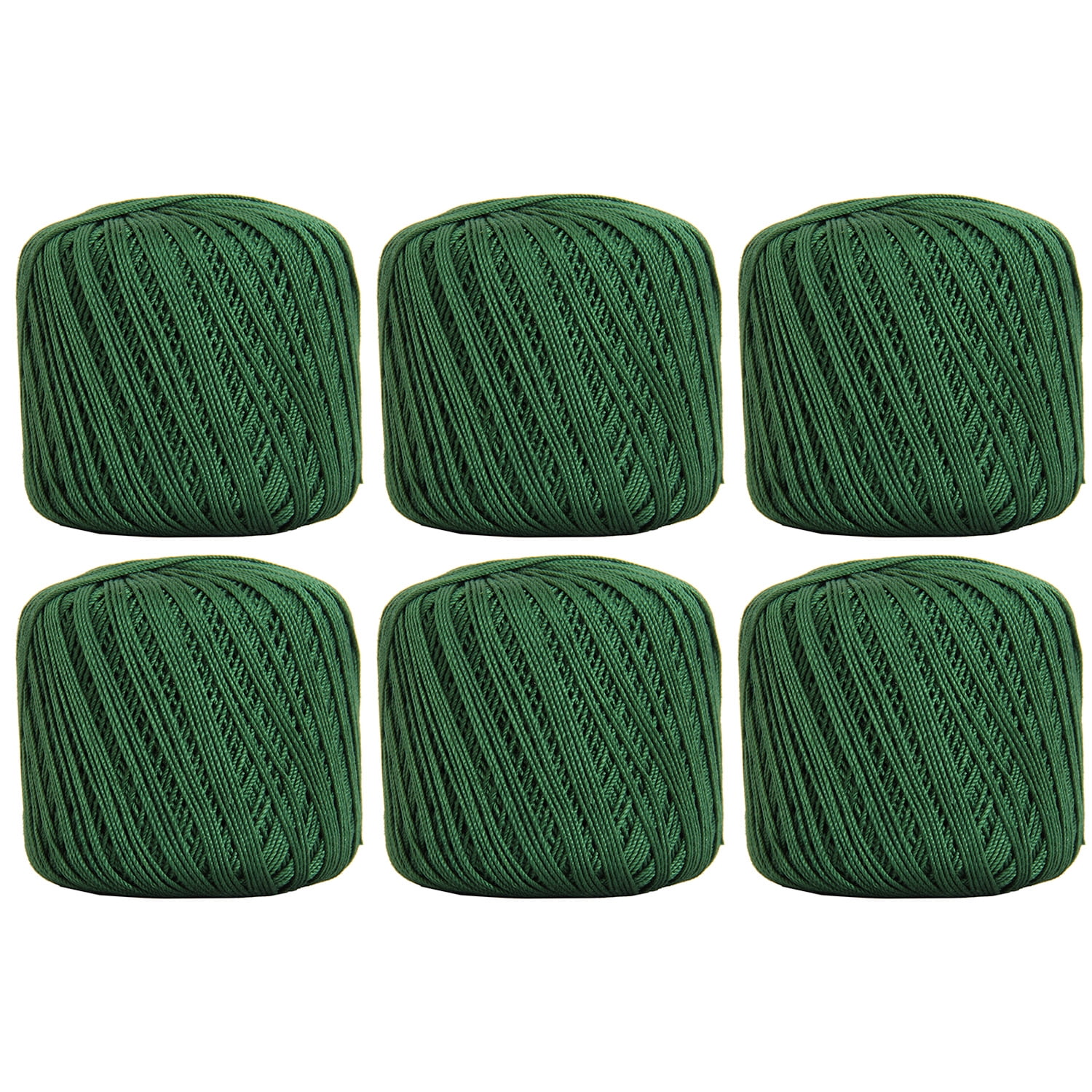 6 Ball Pack Threadart 100% Pure Cotton Crochet Thread - HOLLY GREEN ...