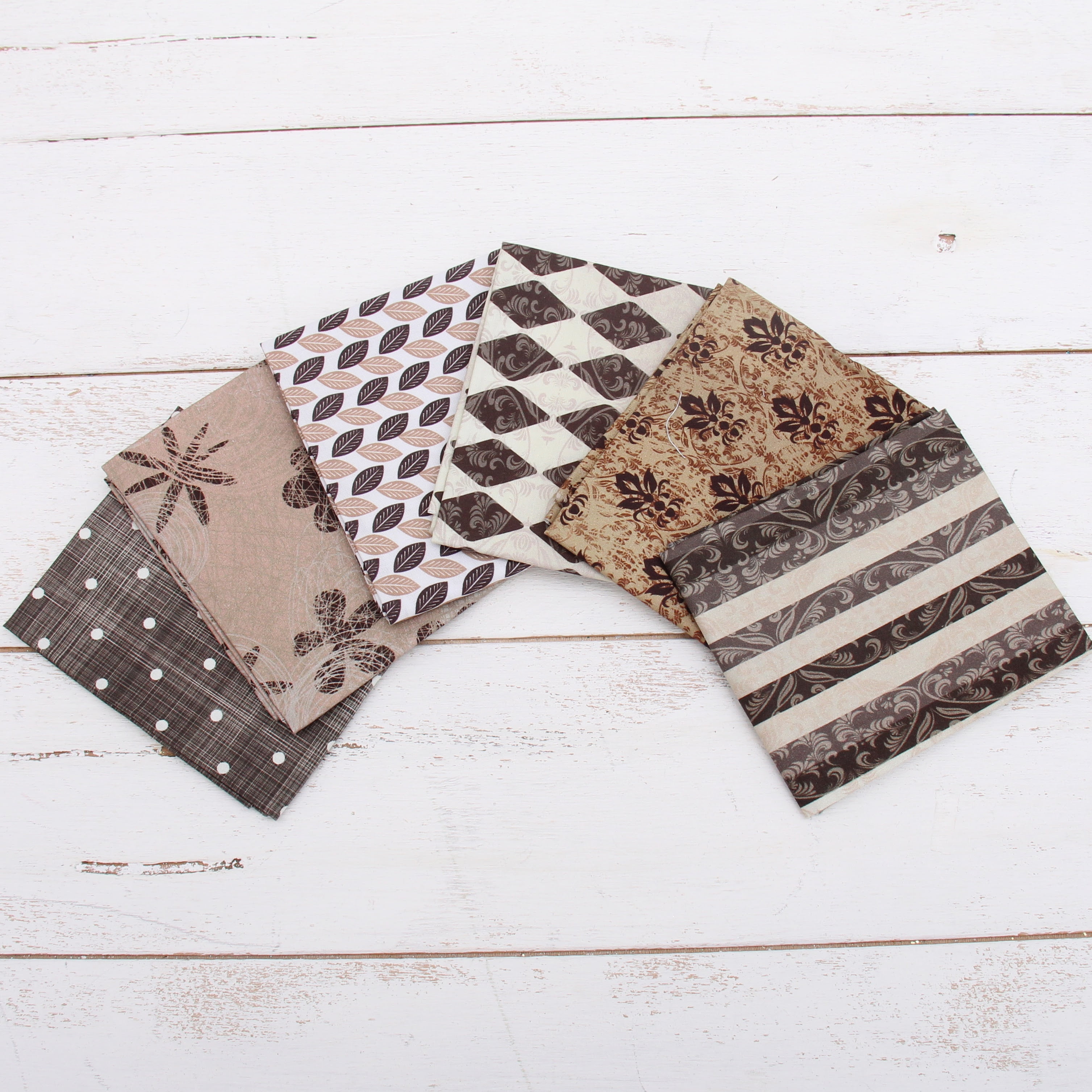 Threadart 6 Fat Quarters Fabric Bundles - Chocolate Color Builder ...