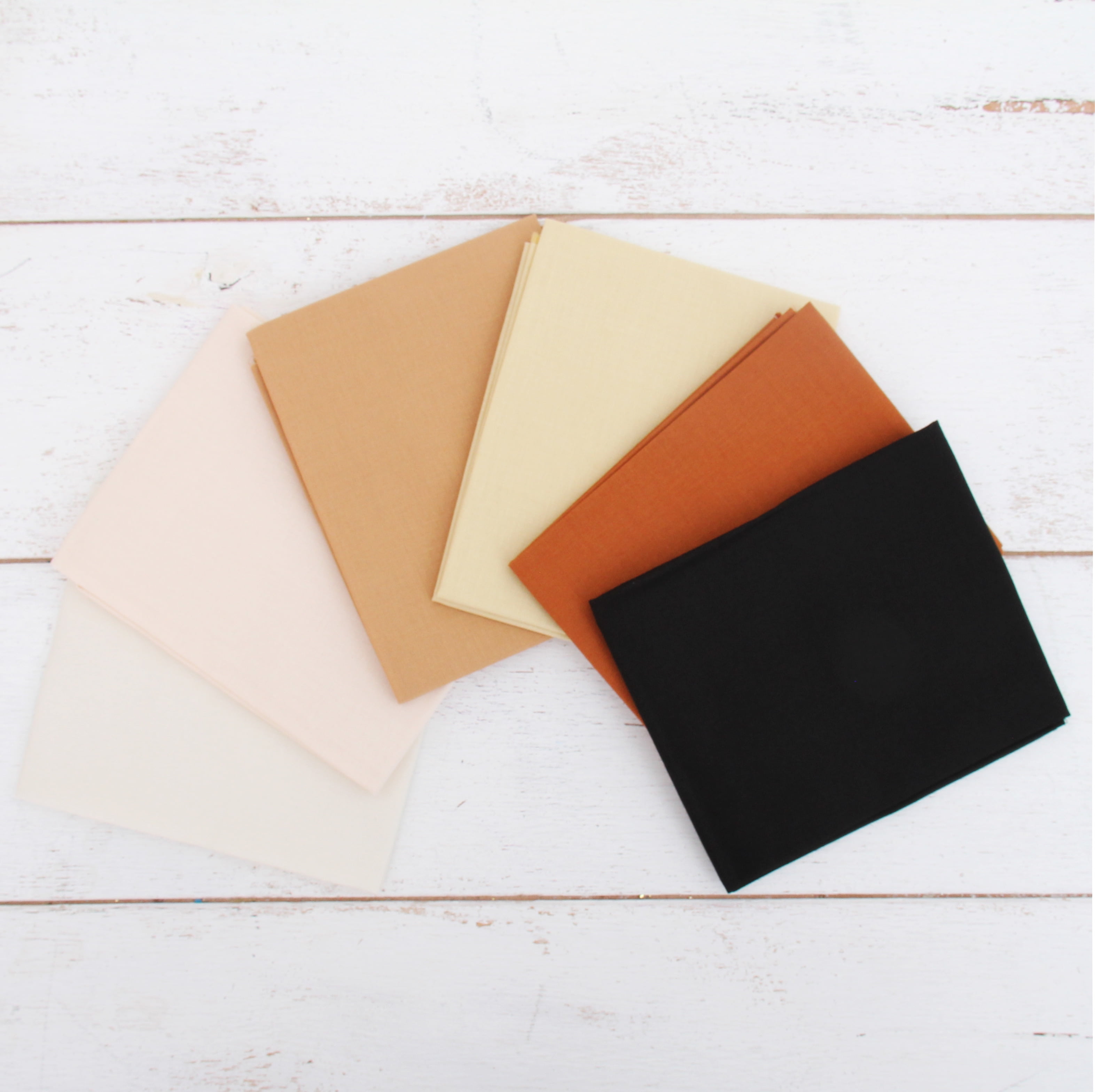 Threadart 6 Fat Quarters Fabric Bundles - Neutral Solids 100% Cotton ...