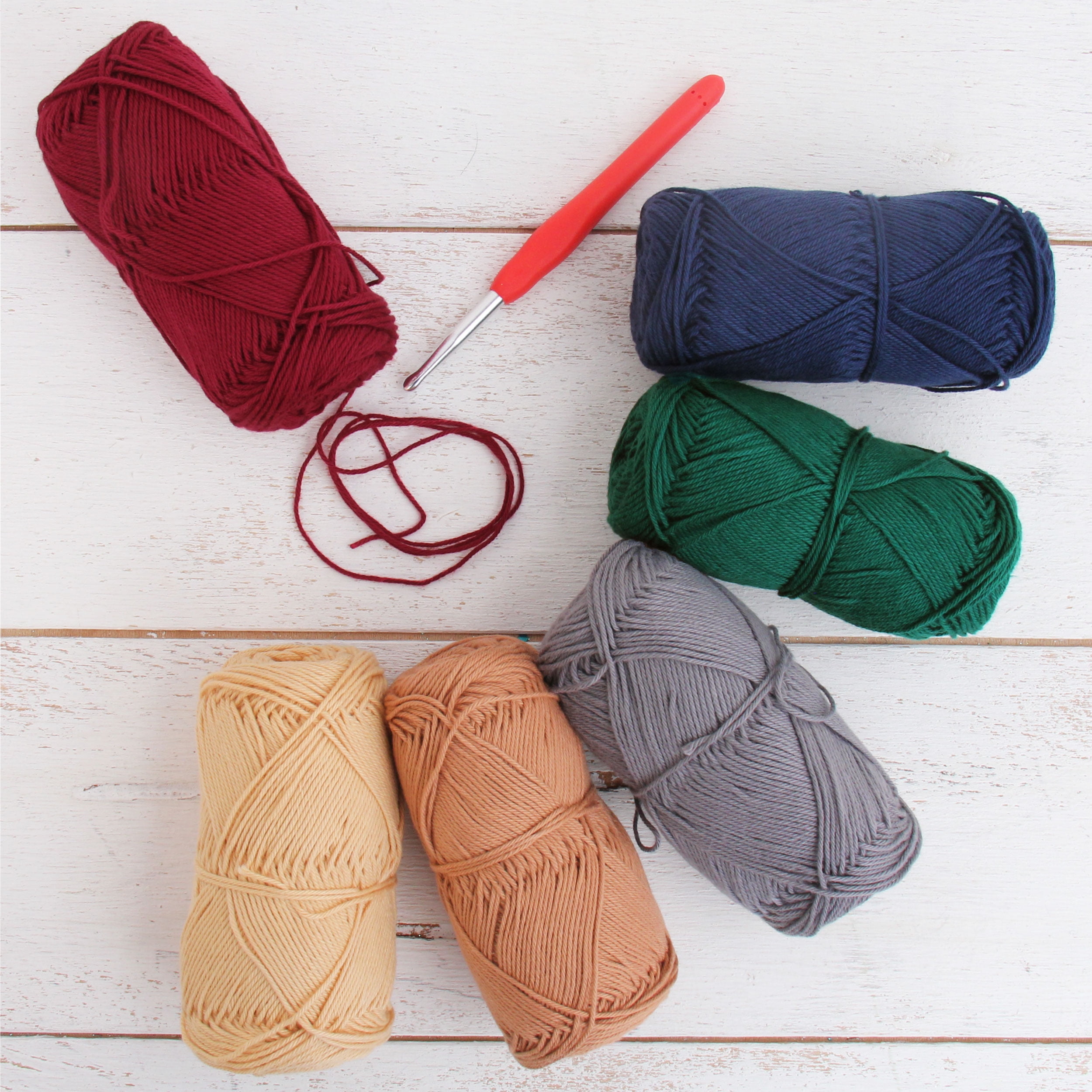 Threadart Crochet 100% Pure Cotton Size 2 Yarn Set | Gemstone Colors ...