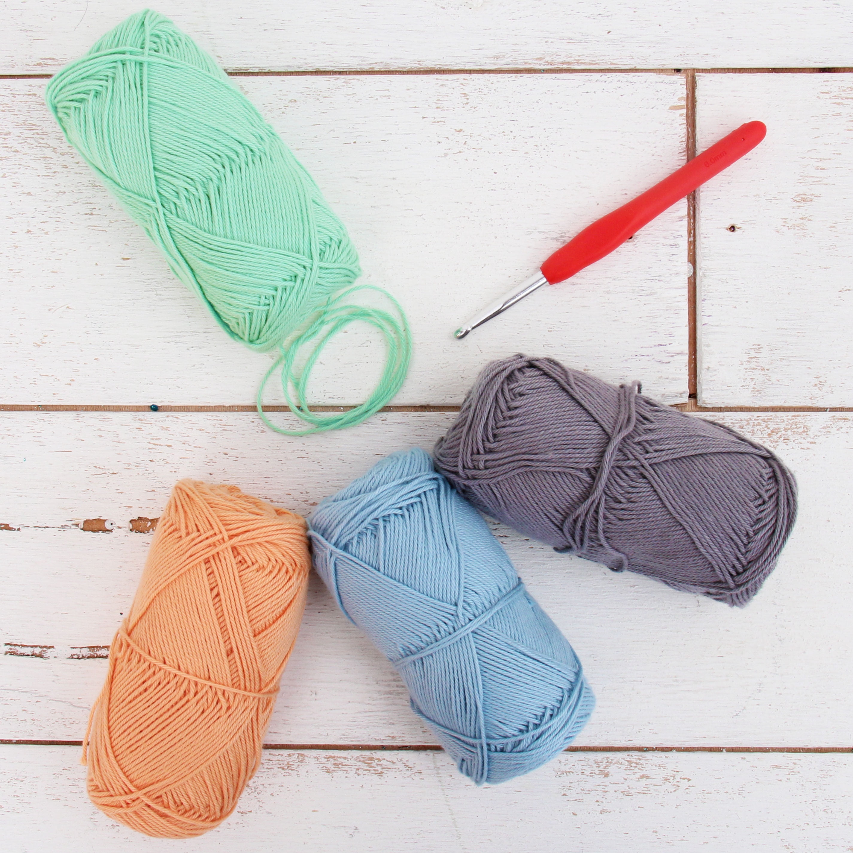 Threadart Crochet 100% Pure Cotton Size 2 Yarn Set | Soft Pastel Colors ...