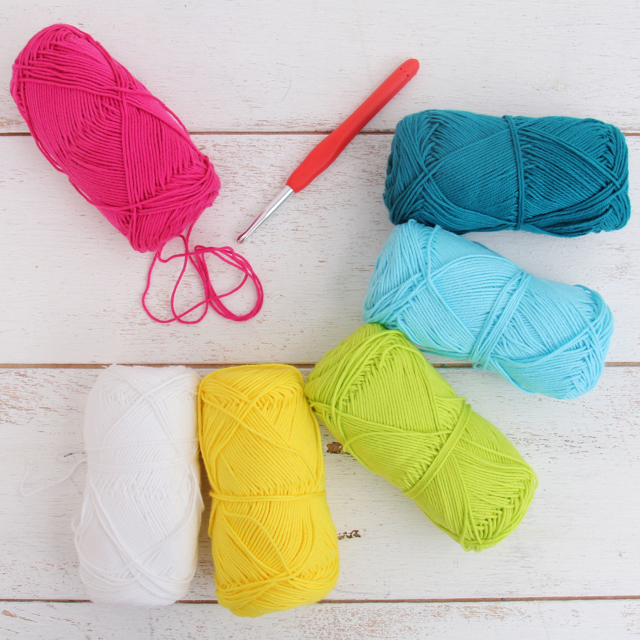 Threadart Crochet 100% Pure Cotton Size 2 Yarn Set | Spring Flower ...