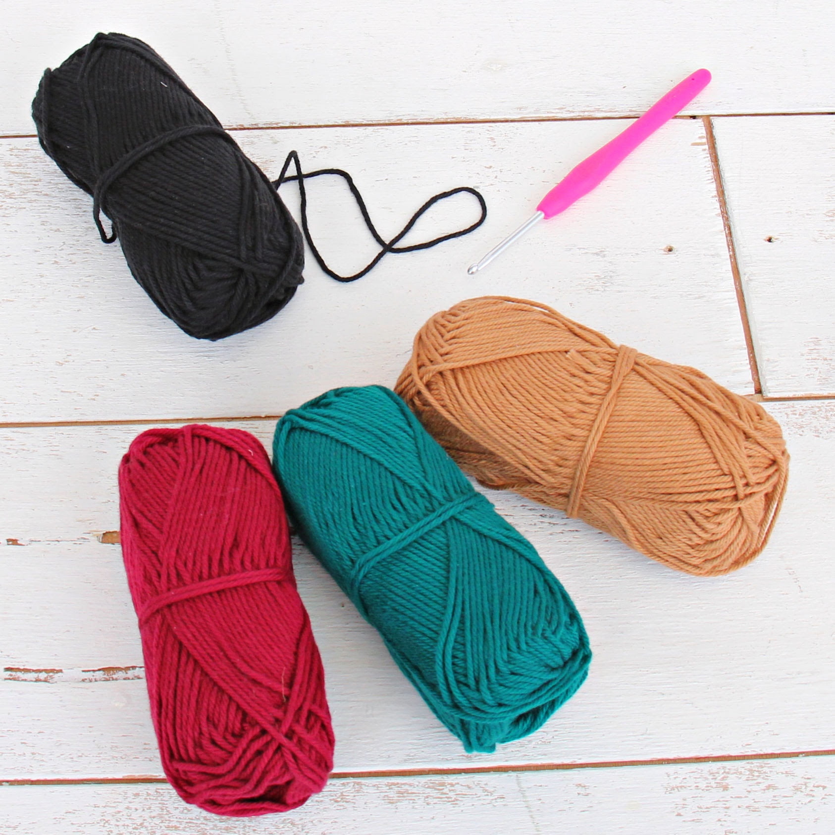 Threadart Crochet 100% Pure Cotton Size 4 Yarn Set | Jewel Colors ...