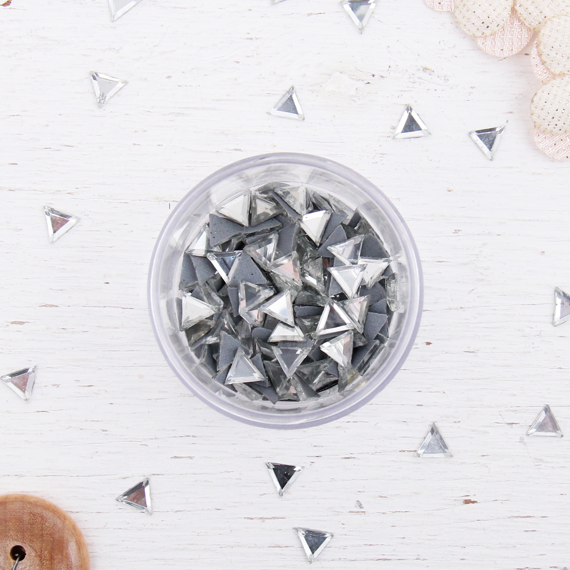 Threadart Hot Fix Crystal Rhinestone Shapes - Triangle Shape 6x6mm 2 ...