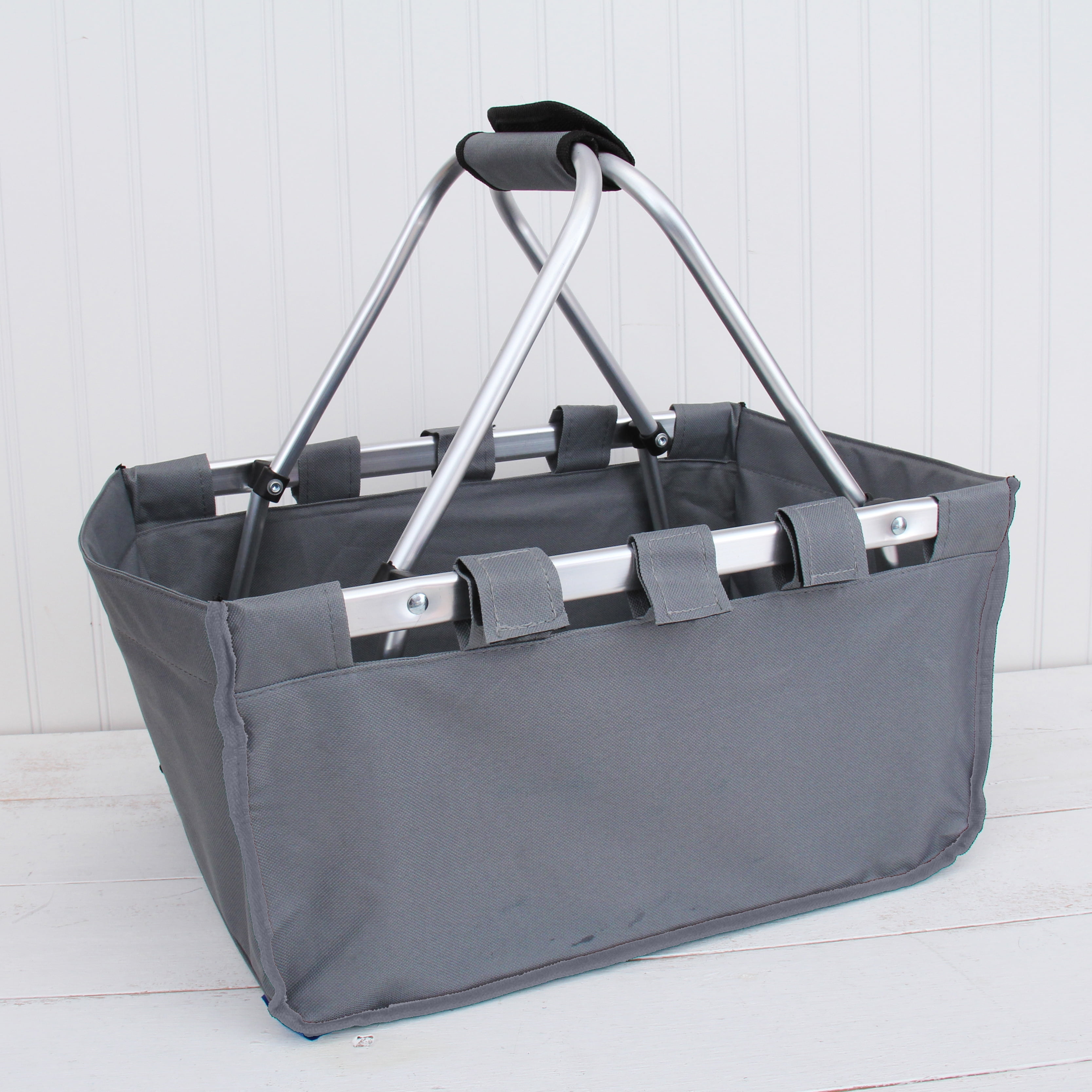 Threadart Large Collapsible Market Basket, Polyester Fabric, Reusable ...