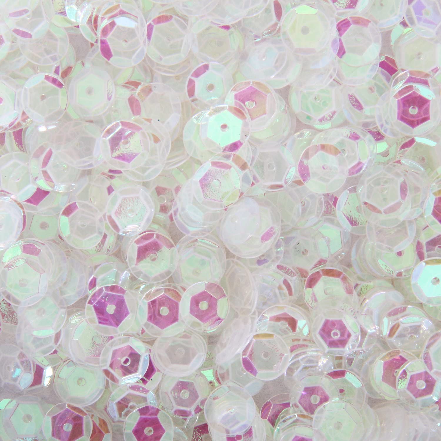 Threadart Loose Cup Iridescent Sequins - 6mm - White - 5 Gross (720 pcs ...