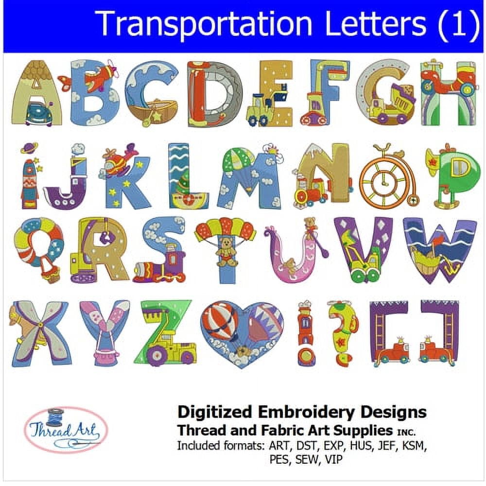 Threadart Machine Embroidery Design Bundles - Alphabet Sets ...