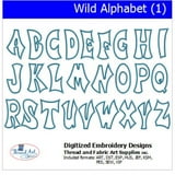 Threadart Machine Embroidery Design Bundles - Alphabet Sets - Wild ...