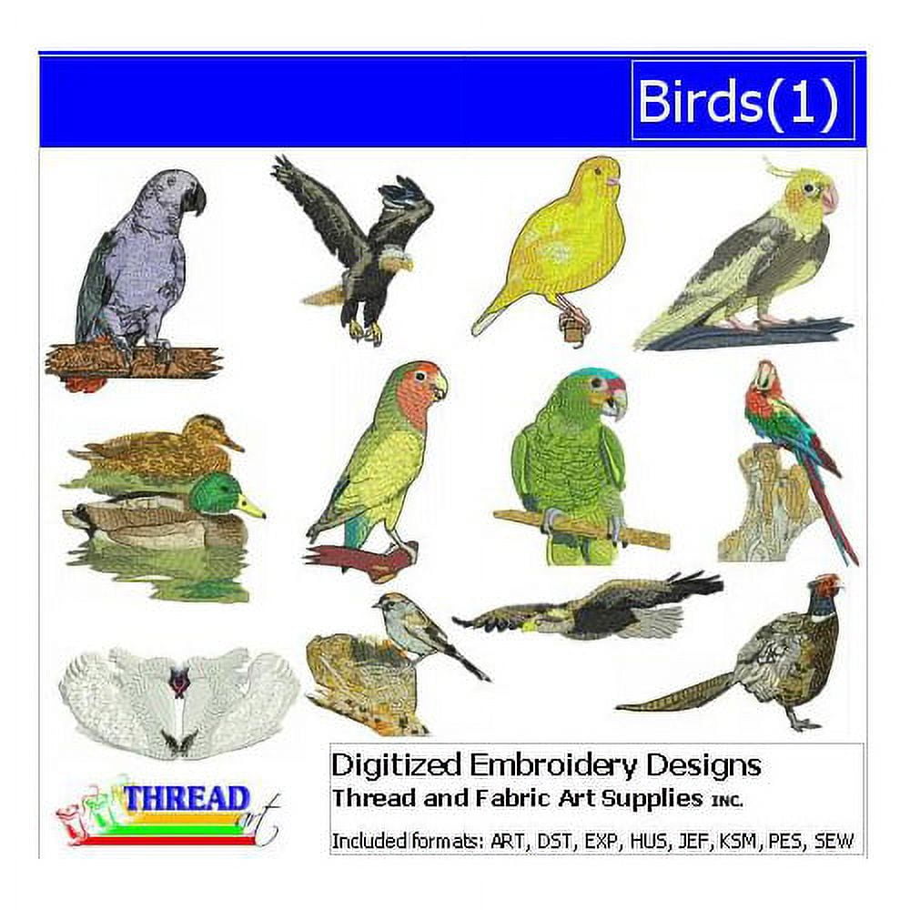Threadart Machine Embroidery Design Bundles - Animal Sets - Birds(1 ...
