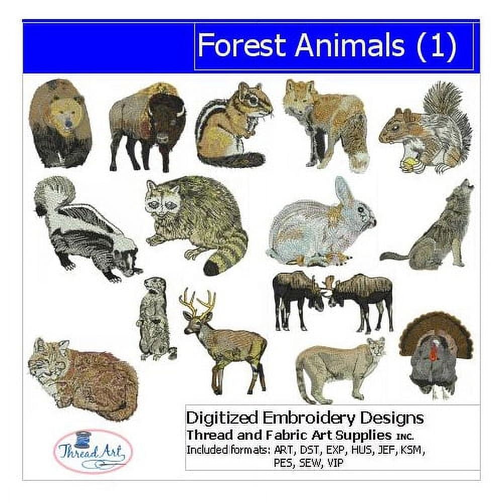 Threadart Machine Embroidery Design Bundles - Animal Sets - Forest ...