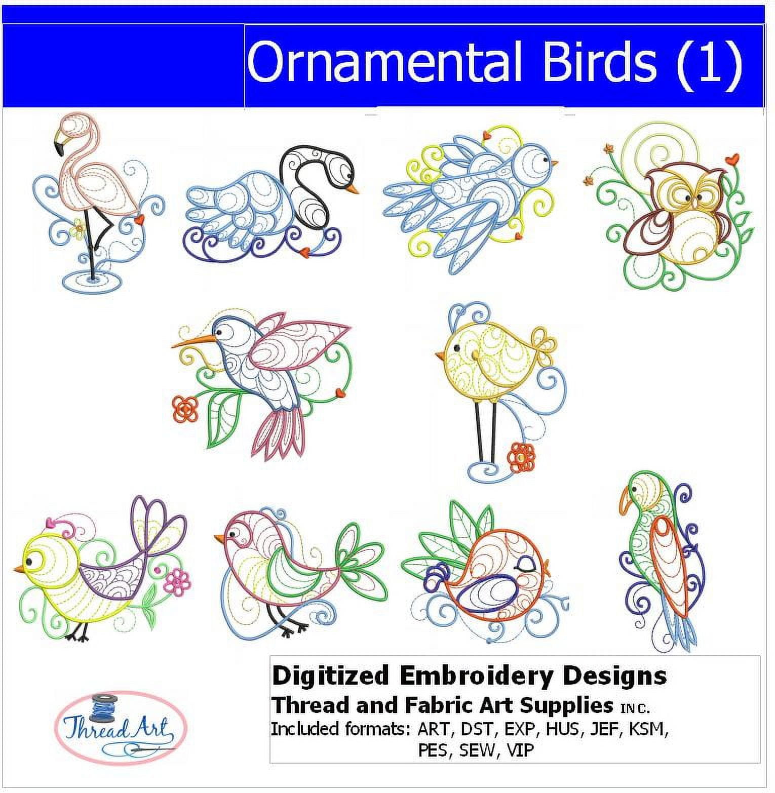 Threadart Machine Embroidery Design Bundles - Animal Sets - Ornamental ...