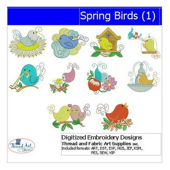 Threadart Machine Embroidery Design Bundles - Animal Sets - Spring ...